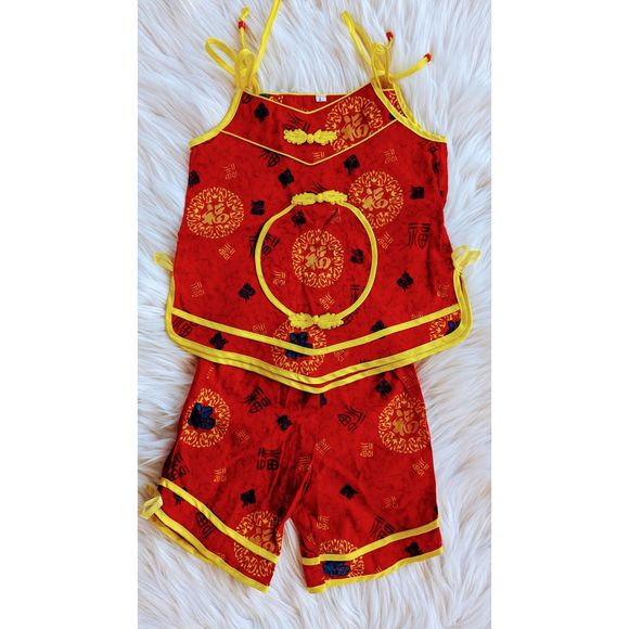 None | Matching Sets | Cheongsam Chinese New Year Of Dragon Girl Red ...